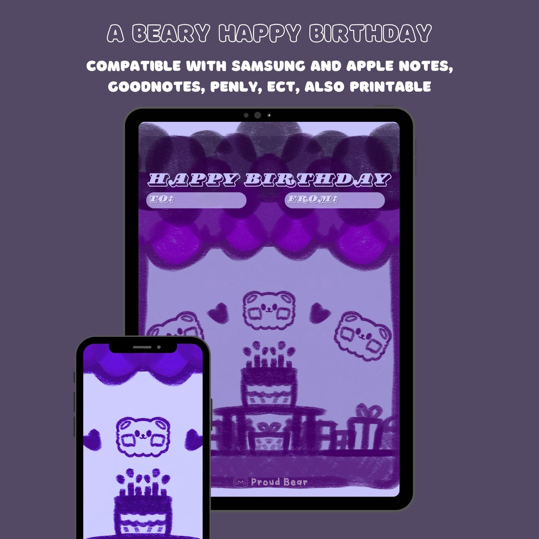 A Beary Happy Birthday: Card Set - Etsy