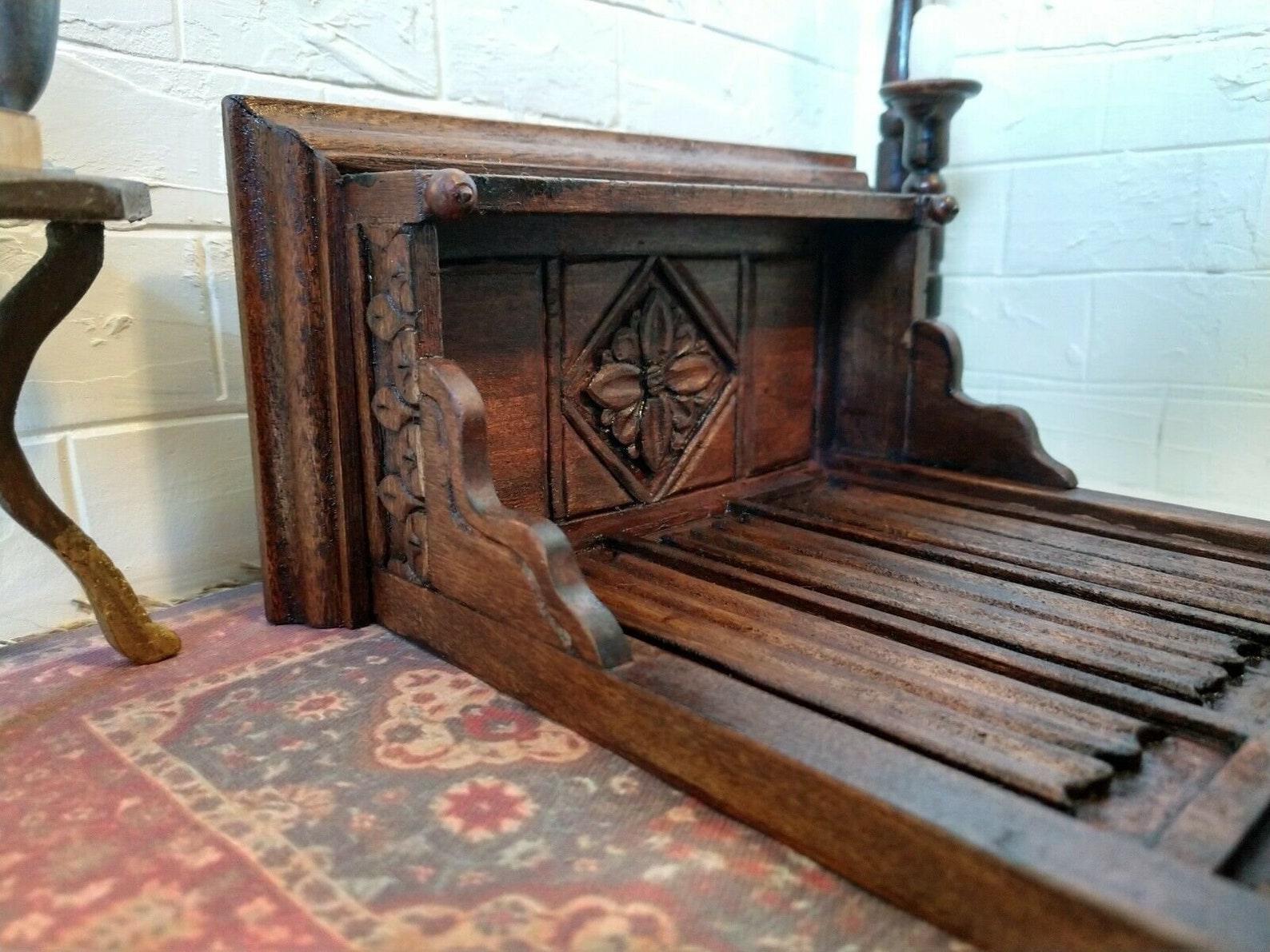 Half Tester Bed, Linenfold Carving, Artisan Handcarved, Medieval ...