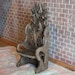 Medieval Hand Carved Druids' Tree Throne Chair, Artisan Made Dollhouse ...