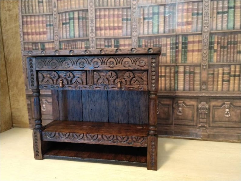Walnut Handcarved COURT CUPBOARD Sideboard Cabinet Medieval - Etsy