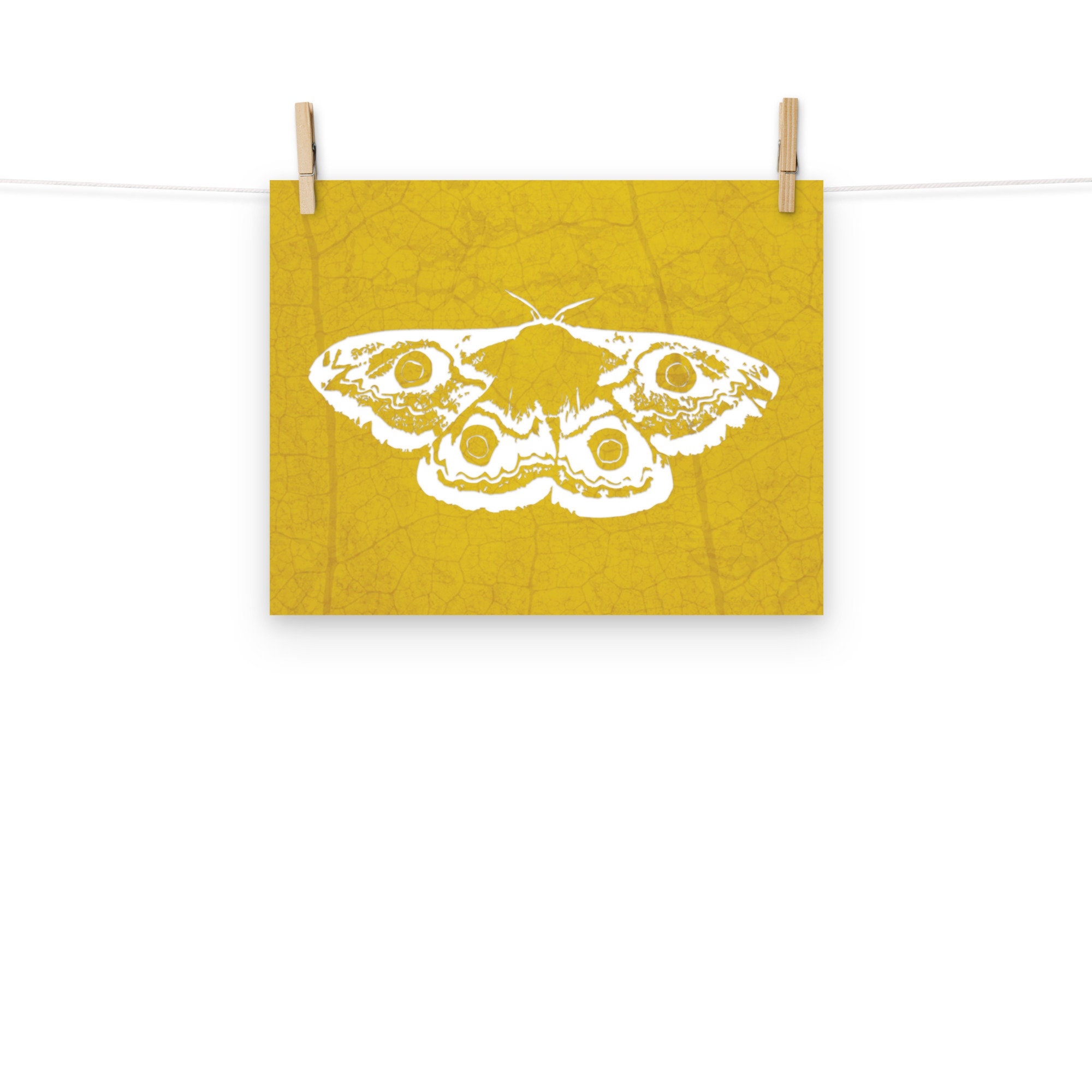 Yellow Moth Cutout Print - Etsy