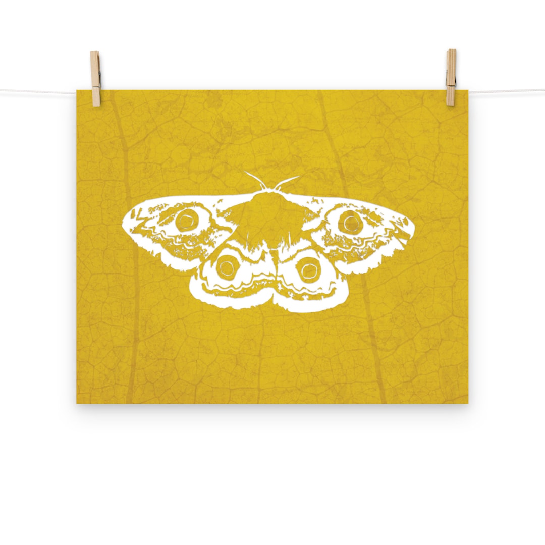 Yellow Moth Cutout Print - Etsy