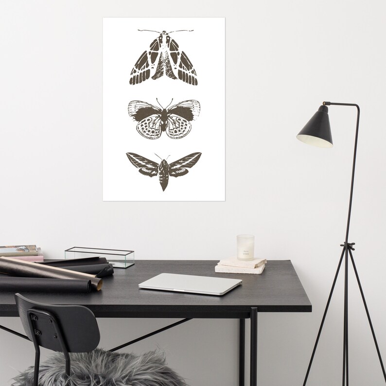 Butterfly Moth Nature Print - Etsy