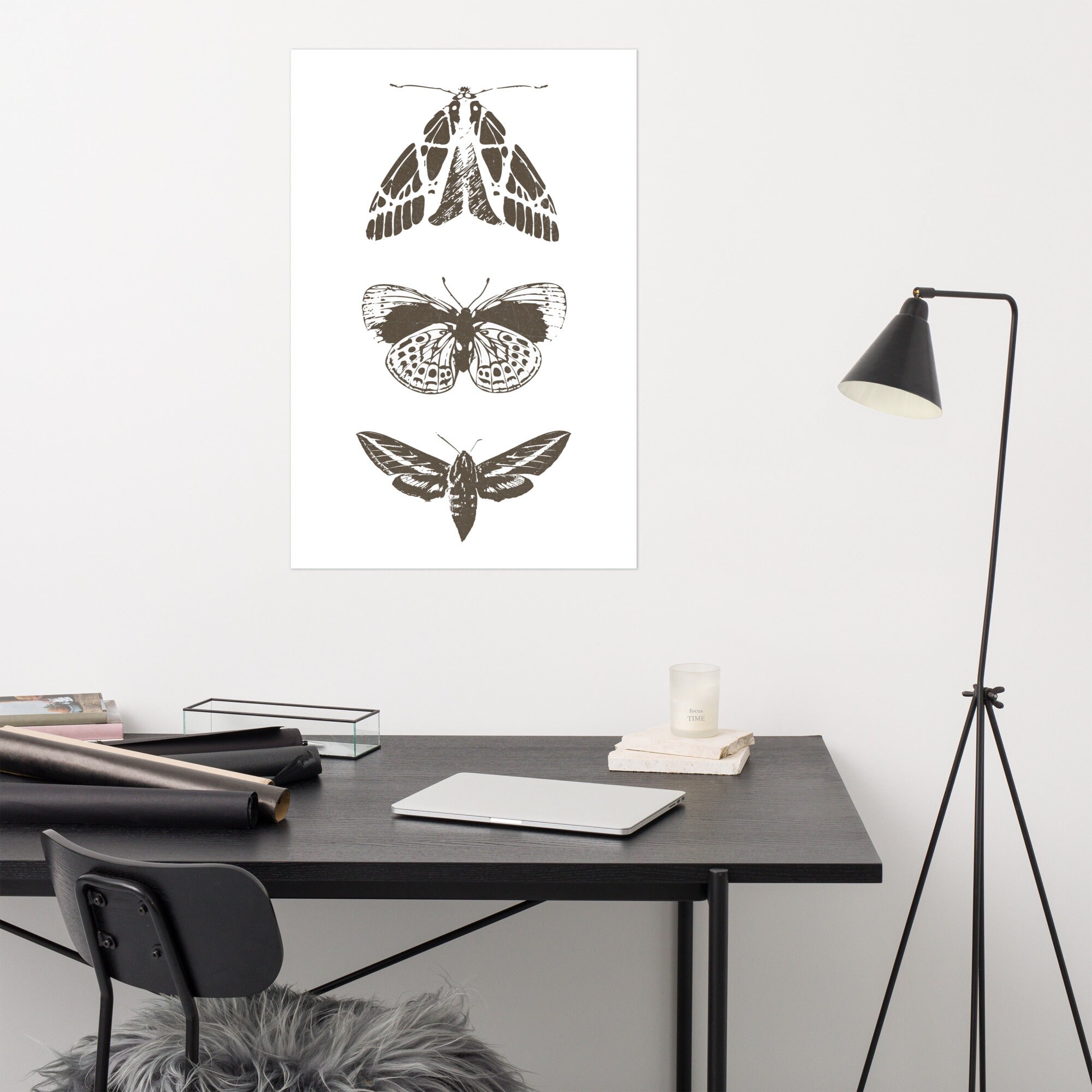 Butterfly Moth Nature Print - Etsy