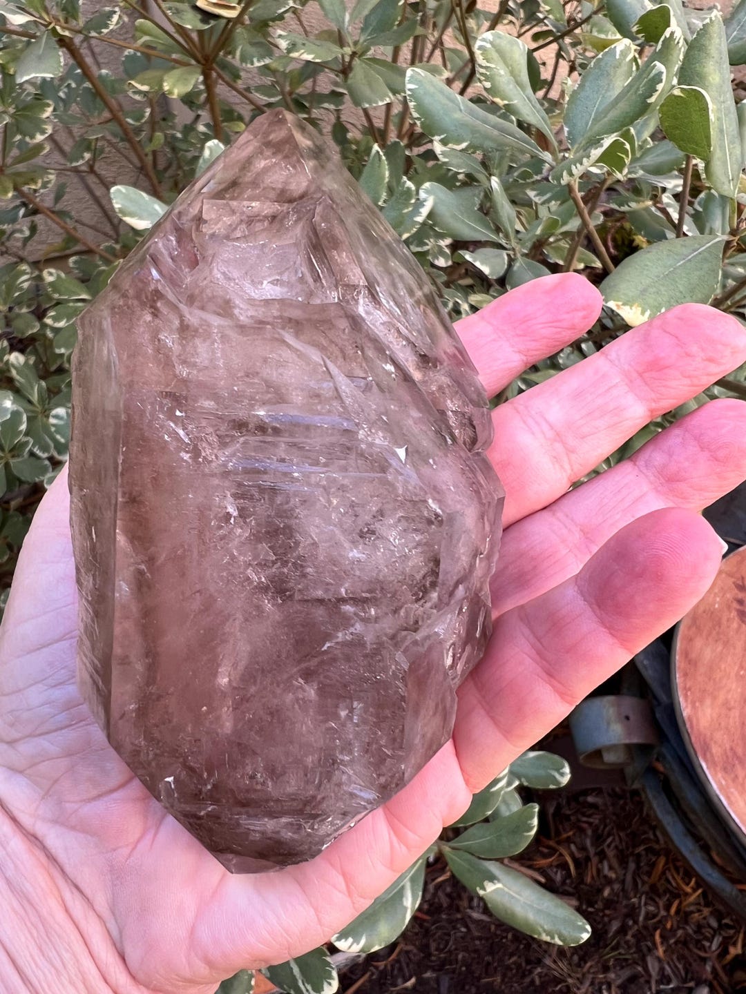 XL Raw Smoky Quartz Elestial Crystal Cluster, 1lb ,natural Elestial DT ...