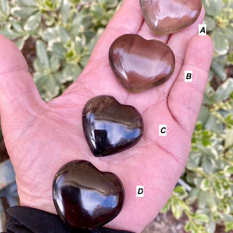 Vintage Smoky Quartz Heart - Etsy