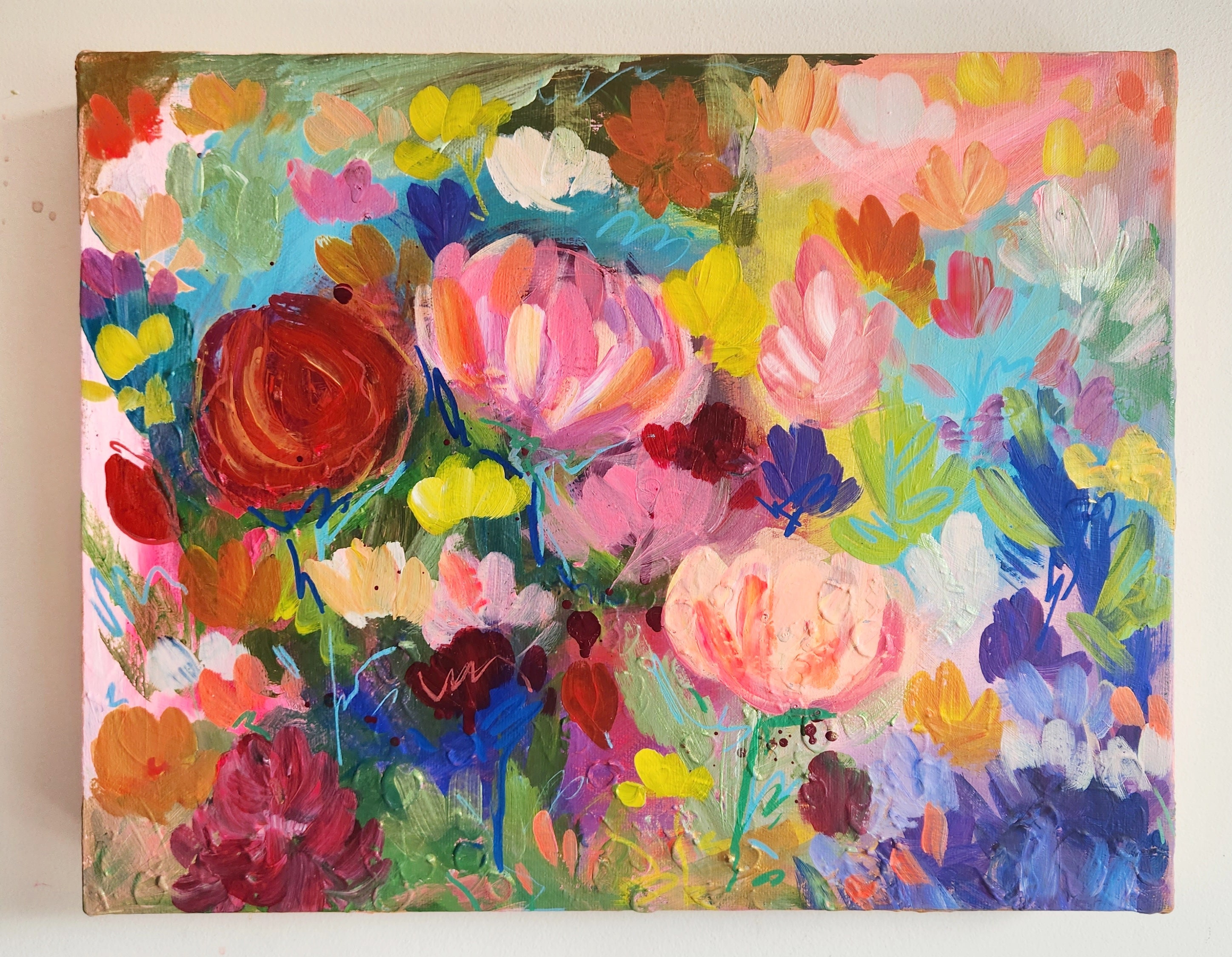Floral Splash Original Painting, by Artist Alyssa Penner - Etsy