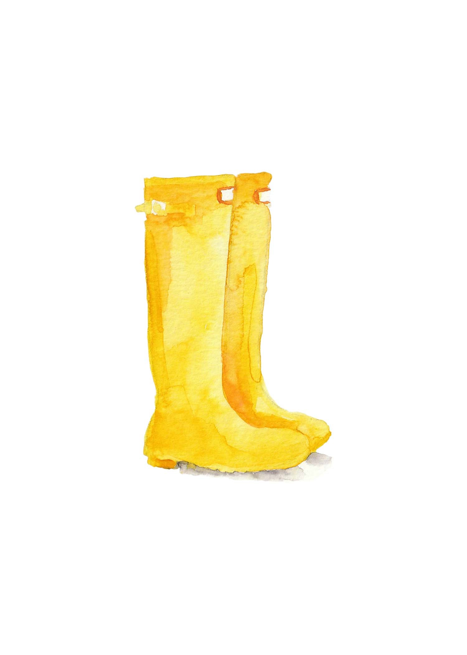 Yellow Rain Boots Original Watercolour, by Alyssa Penner - Etsy