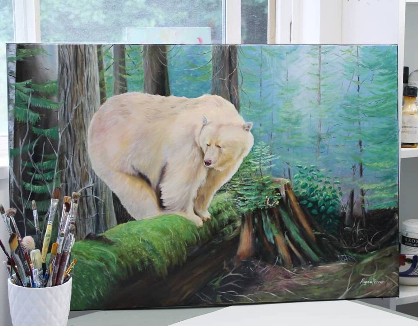 Spirit Bear Print, Wildlife Art, White Bear, Kermode Bear, Wall Art, BC ...