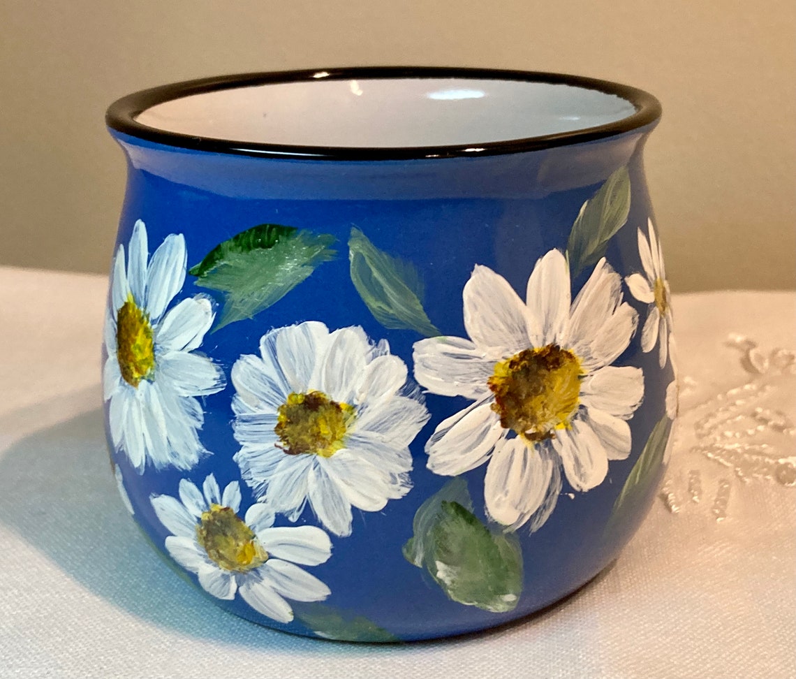 Hand Painted Mug, Ceramic Coffee Mug , Wild Flowers Cup, Coffee Mug ...