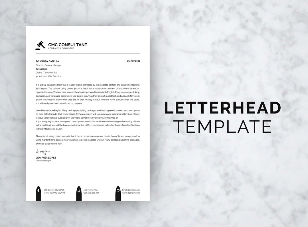 Company Letterhead, Company Letterhead Template, Letterhead Template ...