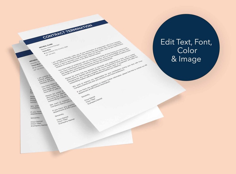 Termination Letter Template, Termination Letter Template for Employee ...