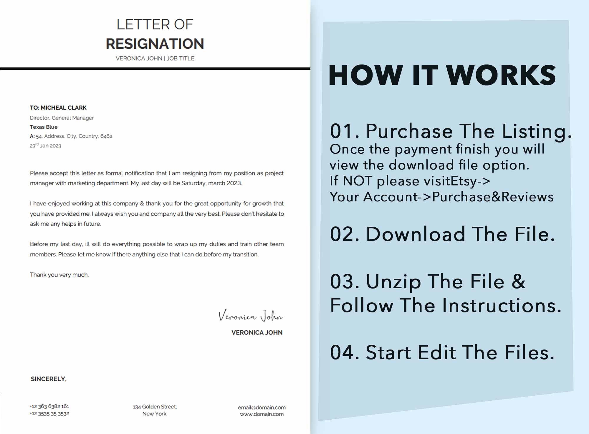 Resignation Letter, Letter of Resignation, Professional Resignation ...