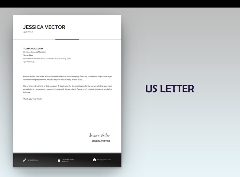 Resignation Letter, Professional Resignation, Resignation Sample Letter ...