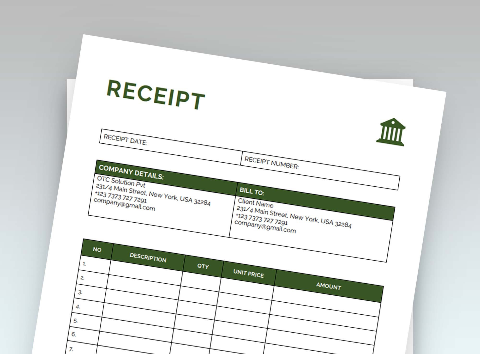 Editable Receipt Template Receipt Template Small Business - Etsy UK