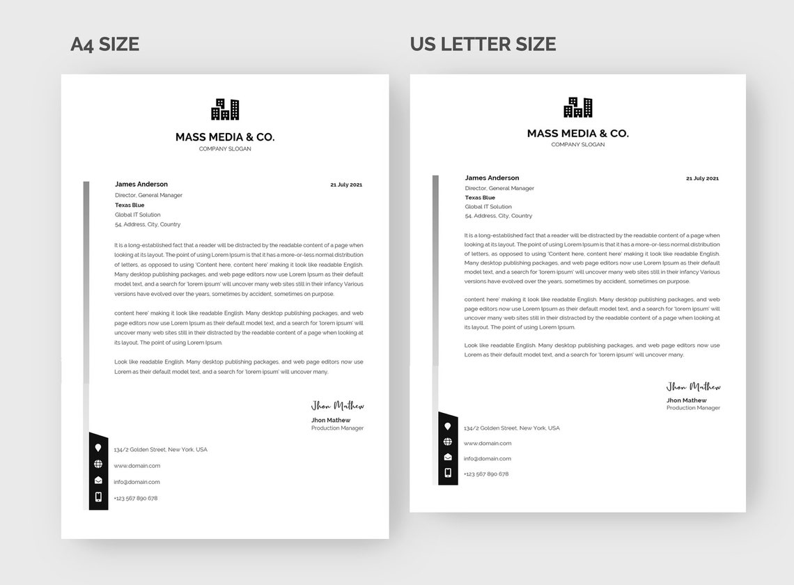 Business Briefkopf Briefkopf Vorlage Bearbeitbare Briefkopf - Etsy