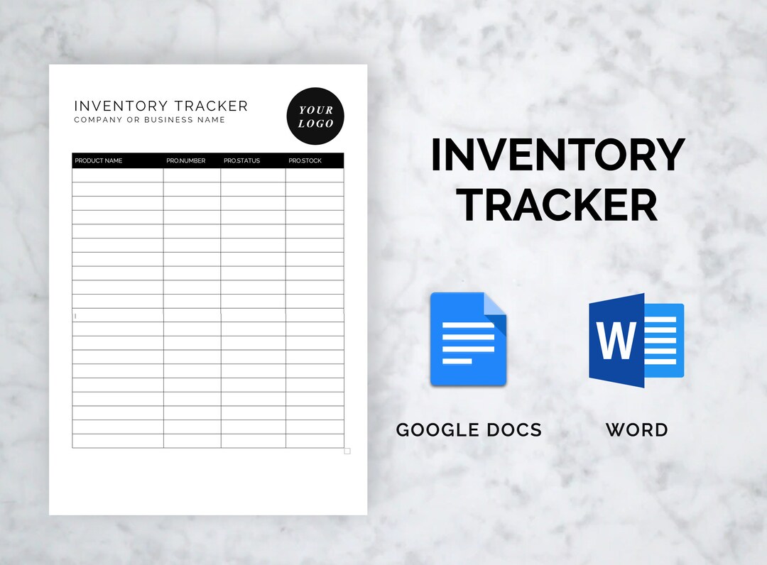 Small Business Inventory Management Tracker, Inventory Tracker for Word ...