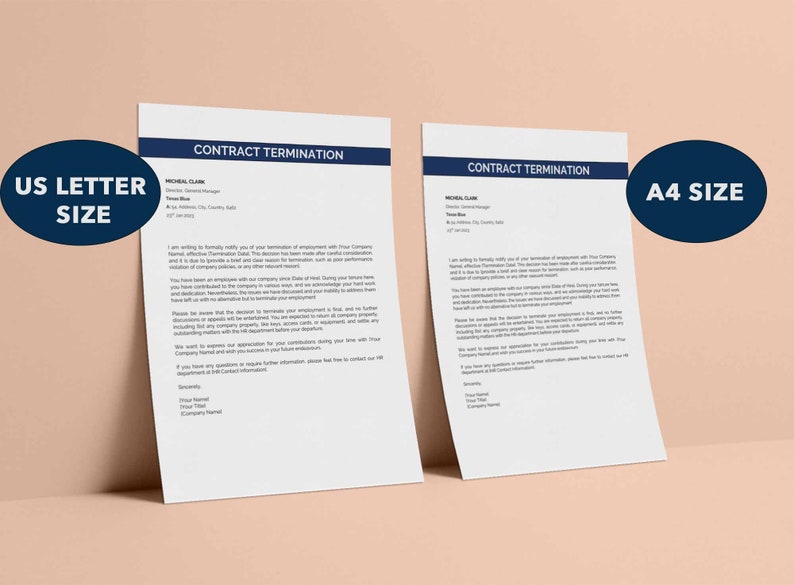 Termination Letter Template, Termination Letter Template for Employee ...