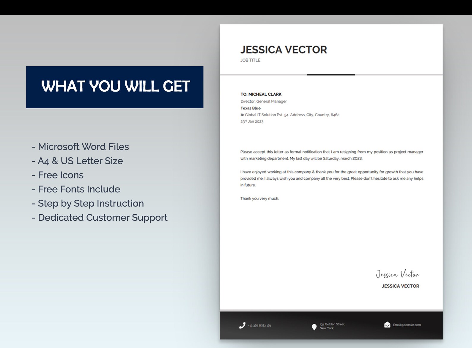 Resignation Letter, Professional Resignation, Resignation Sample Letter ...