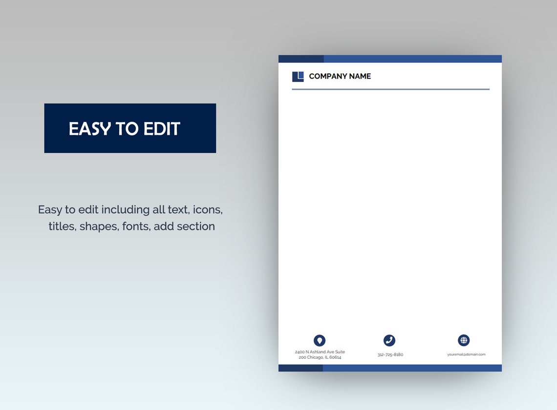 Letterhead Template, Letterhead Design, Business Letterhead Template ...