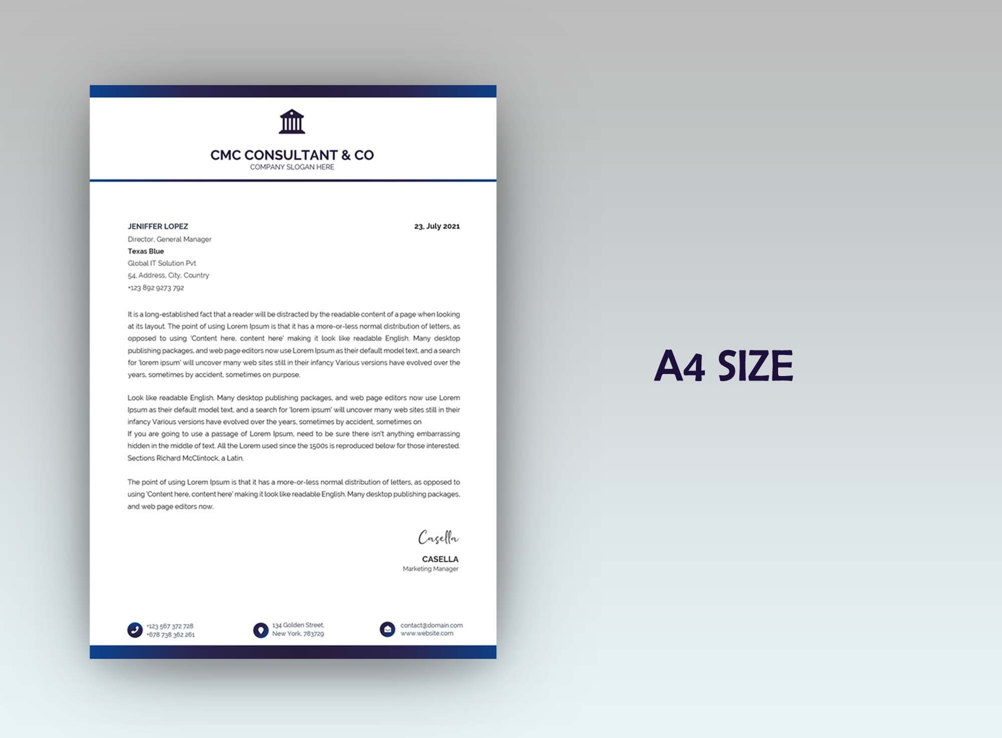 Letterhead Template Company Letterhead Template Business - Etsy UK