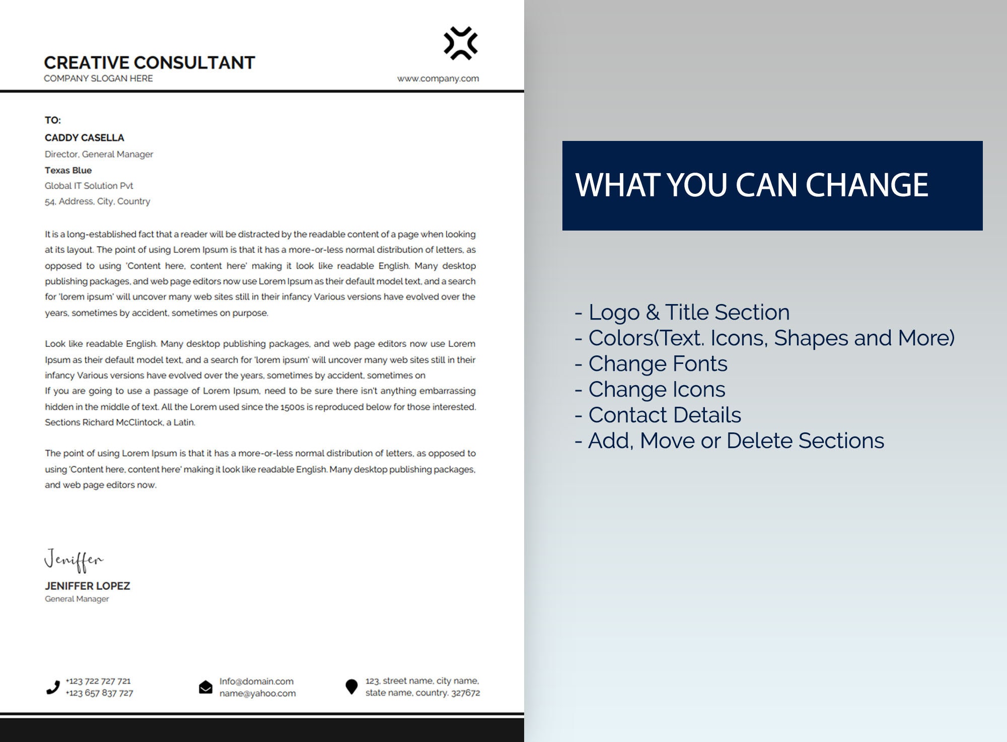 Letter Head Template Fully Editable, Letterhead Design, Professional ...