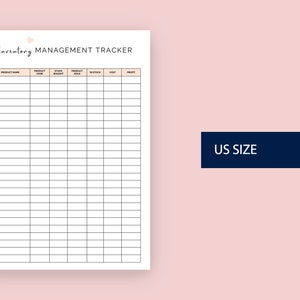 Printable Inventory Management Tracker, Inventory Tracker, PDF ...