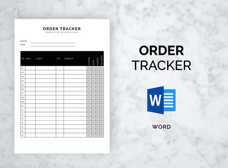 Editable Order Tracker Template, Order Sales Tracker, Small Business ...