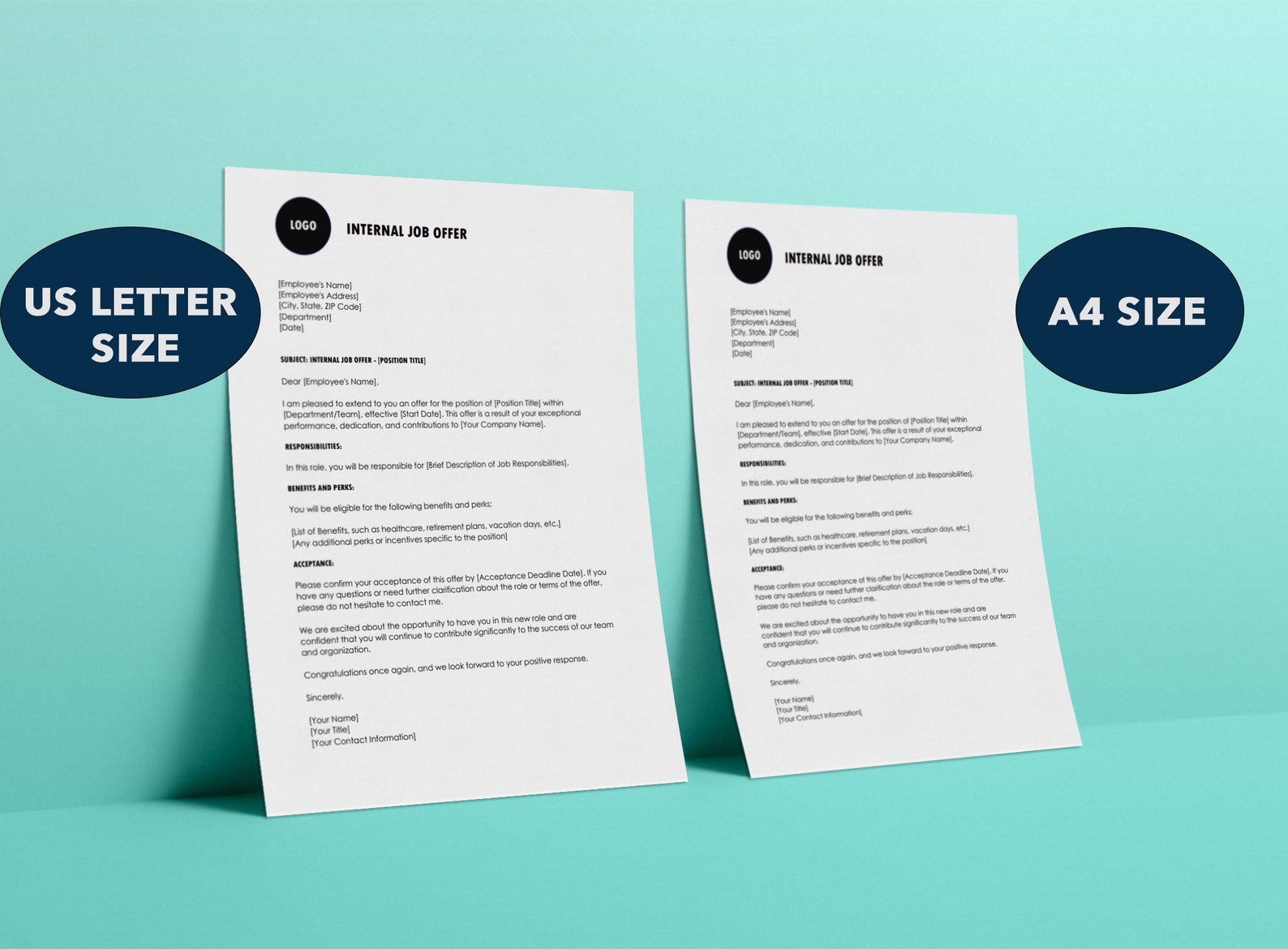 Internal Job Offer Letter, Professional Job Offer Template, Google Docs ...