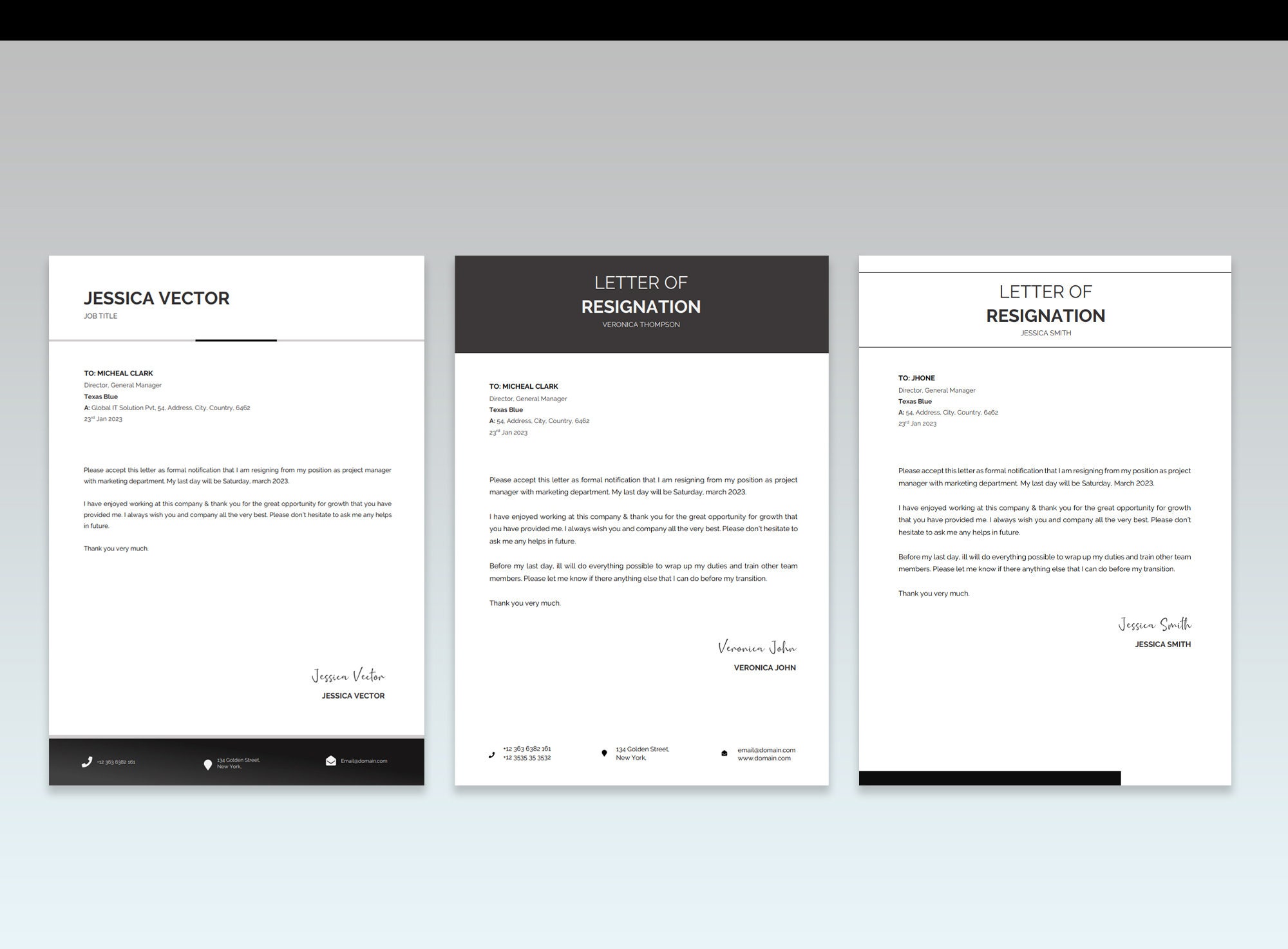 Resignation Letter, Professional Resignation, Resignation Sample Letter ...