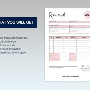 Editable Receipt Template Business Receipt Receipt Template Receipt ...