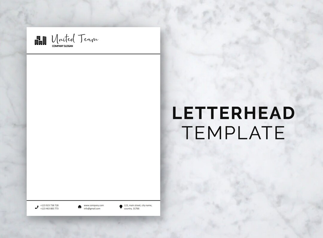 Personal Letterhead Template, Letter Head Template, Personal Letterhead ...