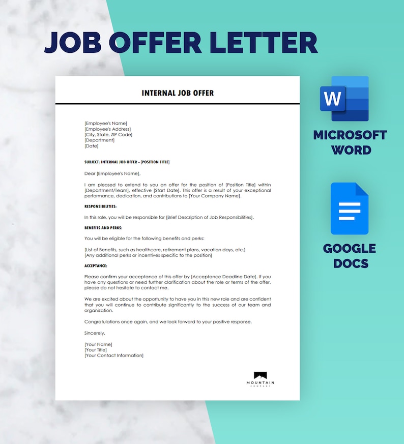 Job Offer Letter, Offer Letter Template Sample Writing, Professional ...