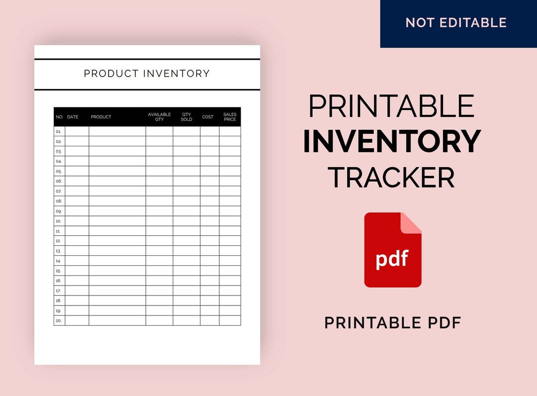 Inventory Management Template Printable, Inventory Management Sheet ...