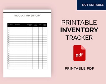 Inventory Management Form, WIP Inventory, Small Business Organizer, Inventory List, Product ...