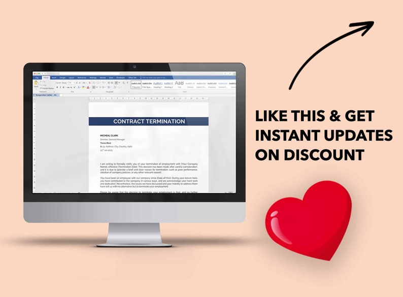 Termination Letter Template, Termination Letter Template for Employee ...