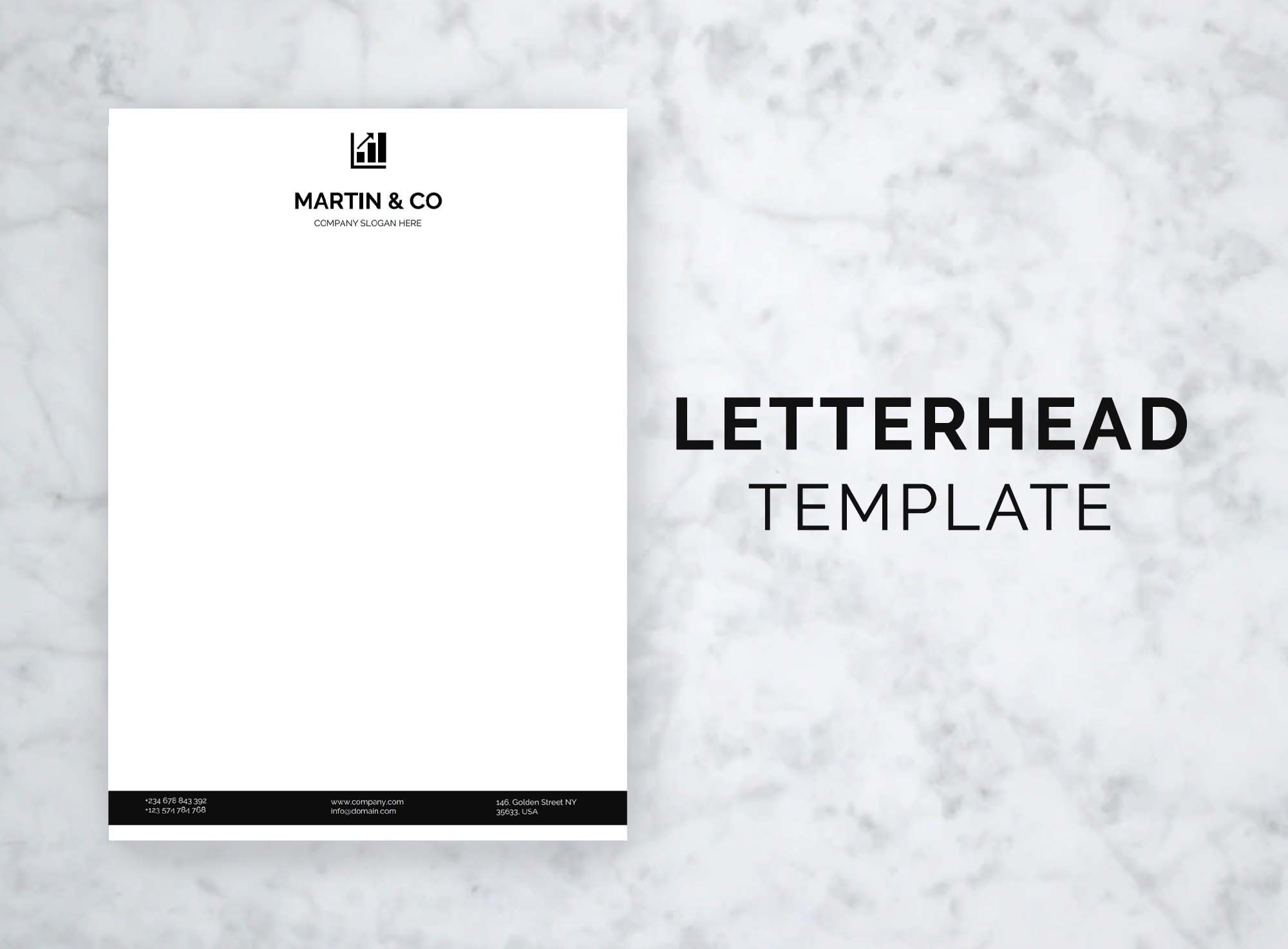Personal Letterhead Template, Editable Letterhead Template, Letterhead ...