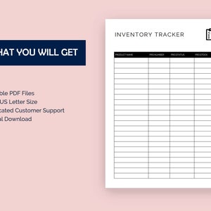 Printable Inventory Tracker, Product Inventory Tracker, Small Business ...