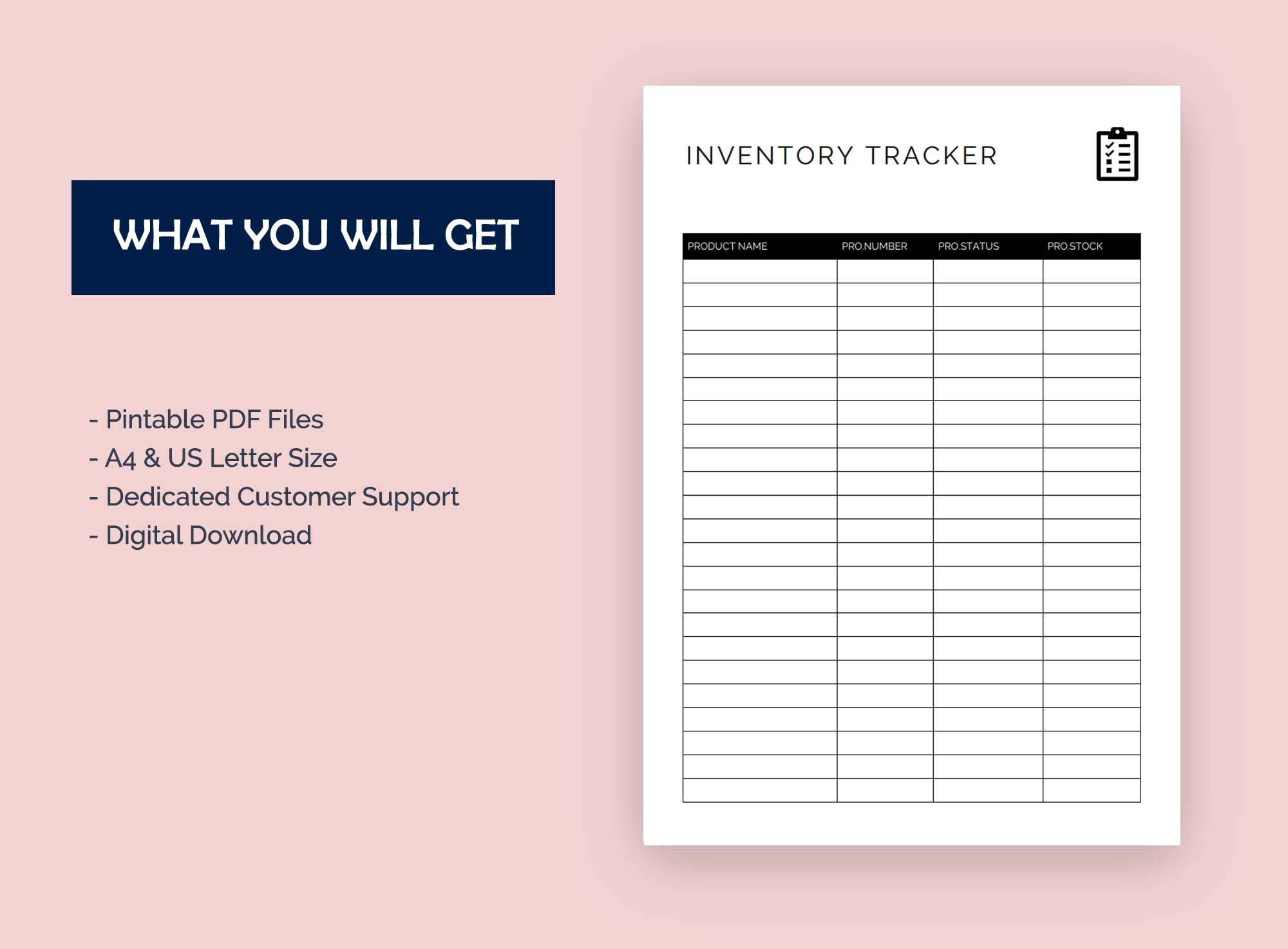 Printable Inventory Tracker, Product Inventory Tracker, Small Business ...