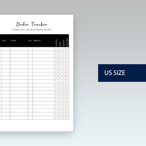 Printable Order Tracker Template Editable Order Tracker Form - Etsy