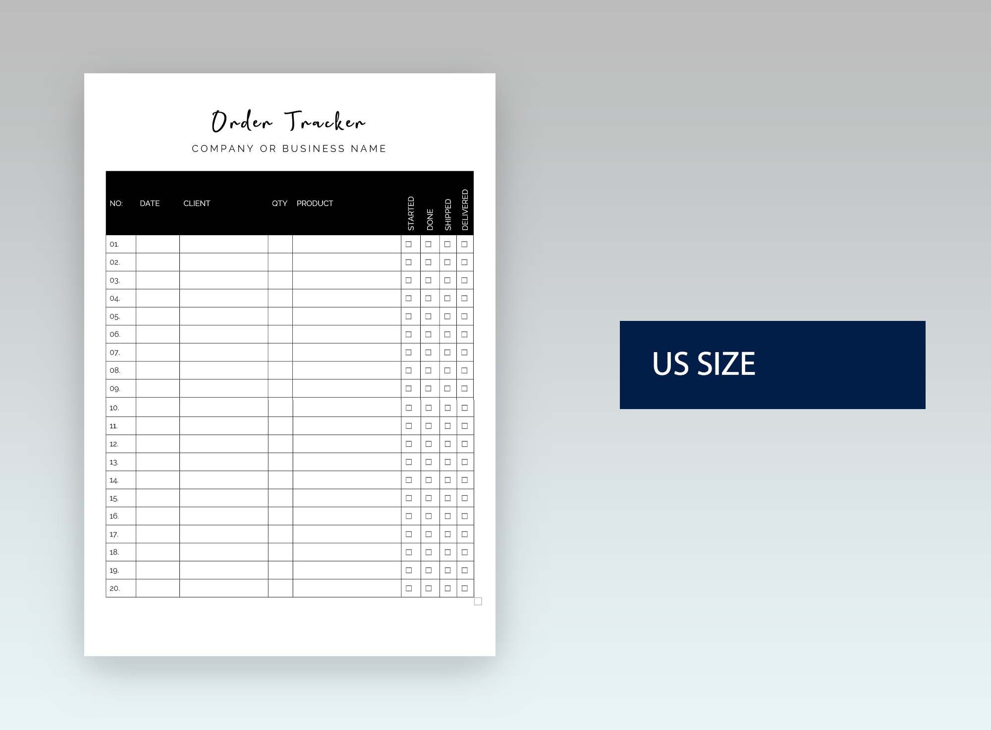 Printable Order Tracker Template, Editable Order Tracker Form, Small ...
