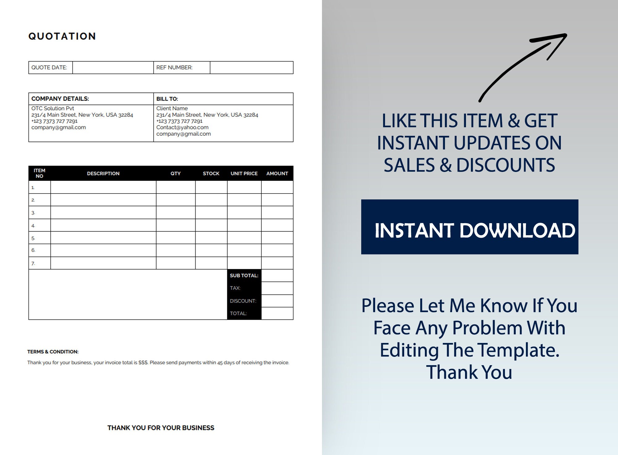 Price Estimate Template, Quotation Template, Quotation Sheet Template ...