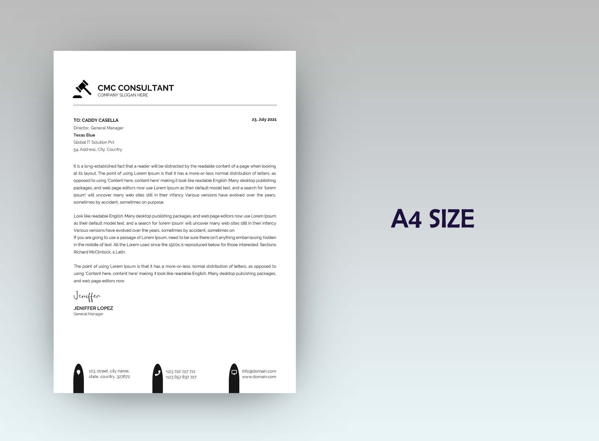 Company Letterhead, Company Letterhead Template, Letterhead Template ...