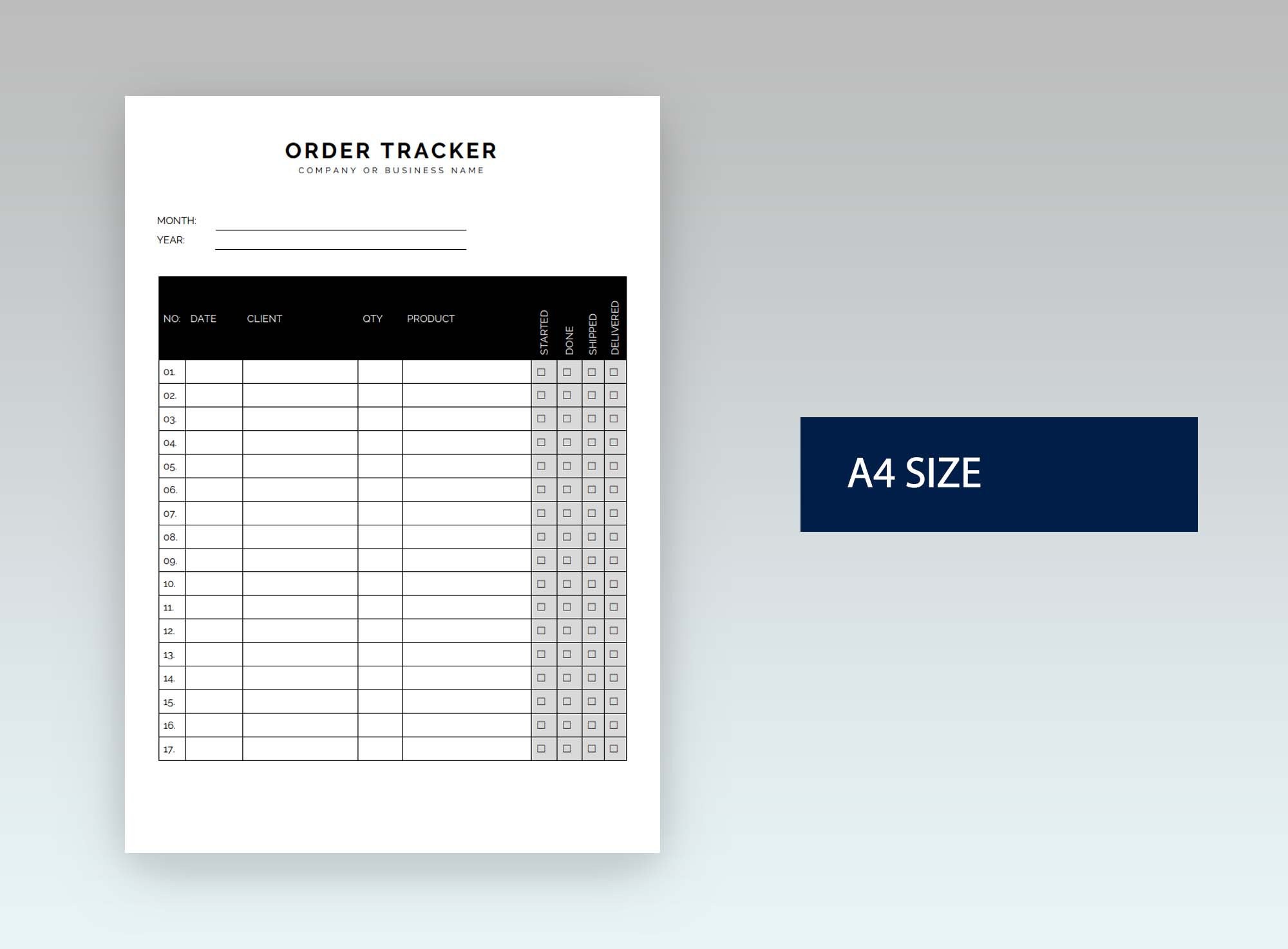 Editable Order Tracker Template, Order Sales Tracker, Small Business ...