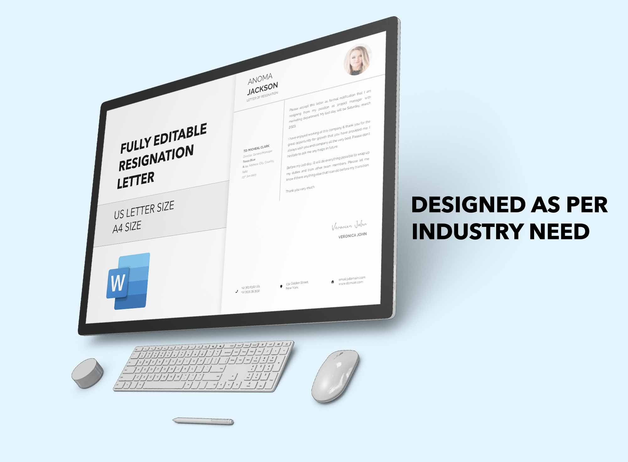 Resignation Letter Professional Resignation, Resignation Sample Letter ...