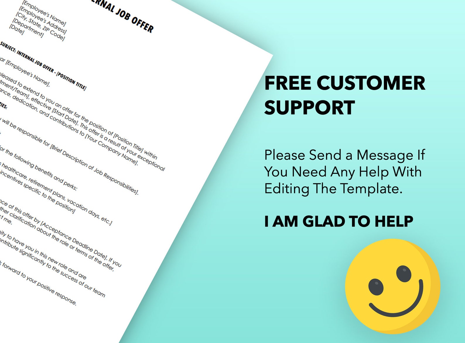 Internal Job Offer Letter, Professional Job Offer Template, Google Docs ...