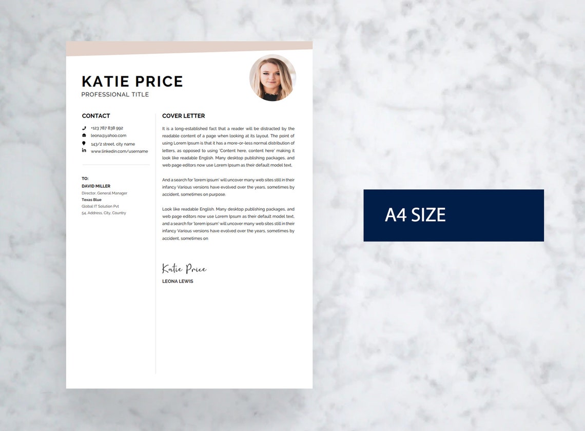 Cover Letter Template Microsoft Word, Cover Letter Template With Sample ...