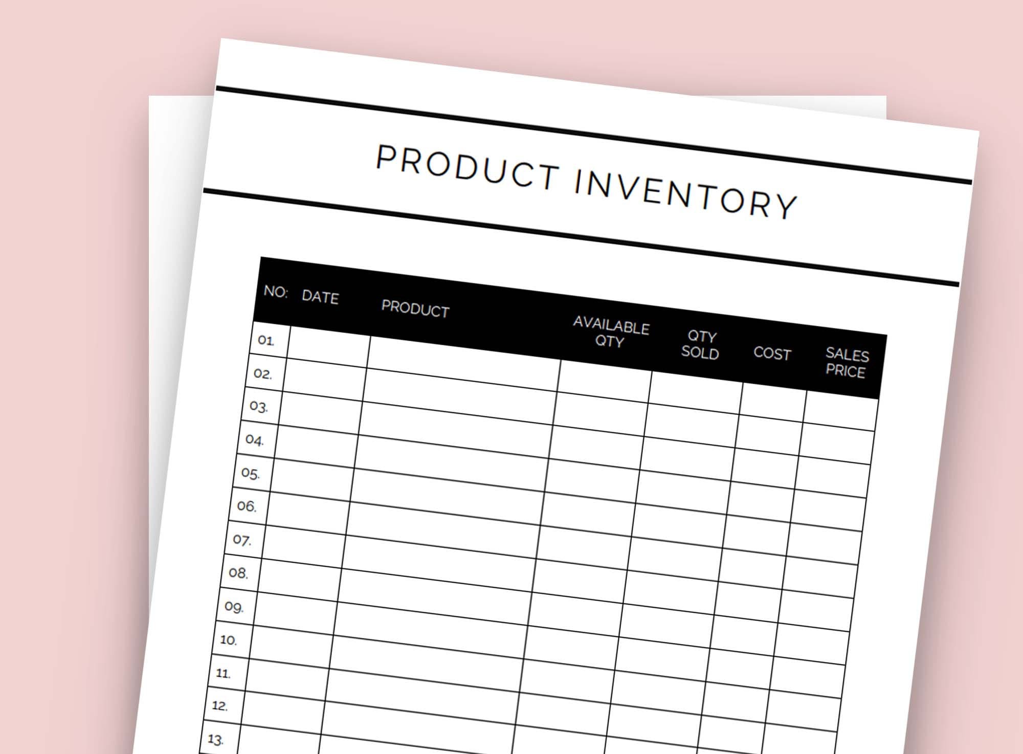 Inventory Management Template Printable, Inventory Management Sheet ...