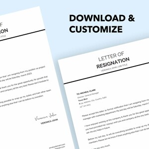 Resignation Letter, Letter of Resignation, Professional Resignation ...