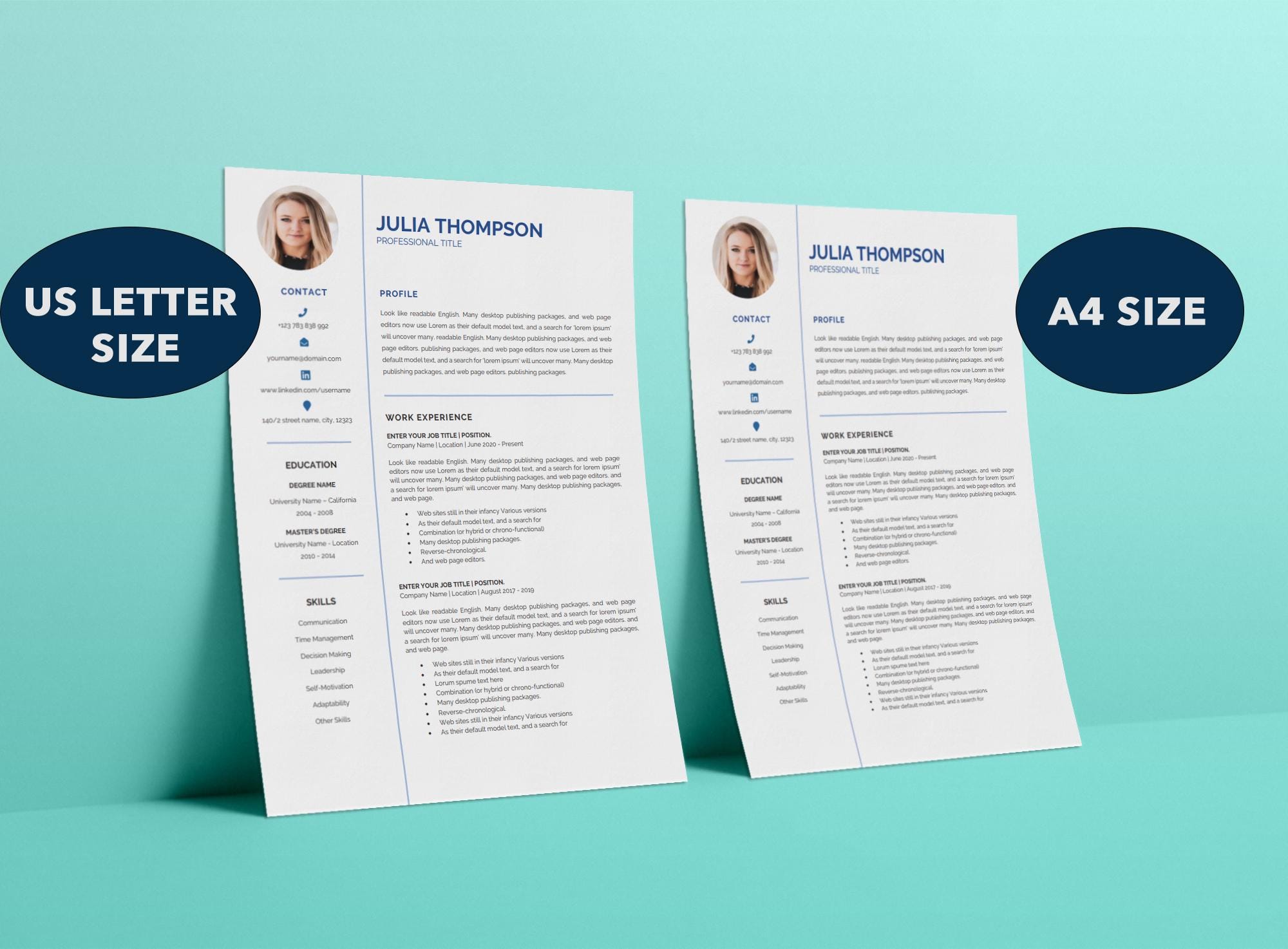 Creative Modern Executive Resume Template CV Template Modern Resume ...